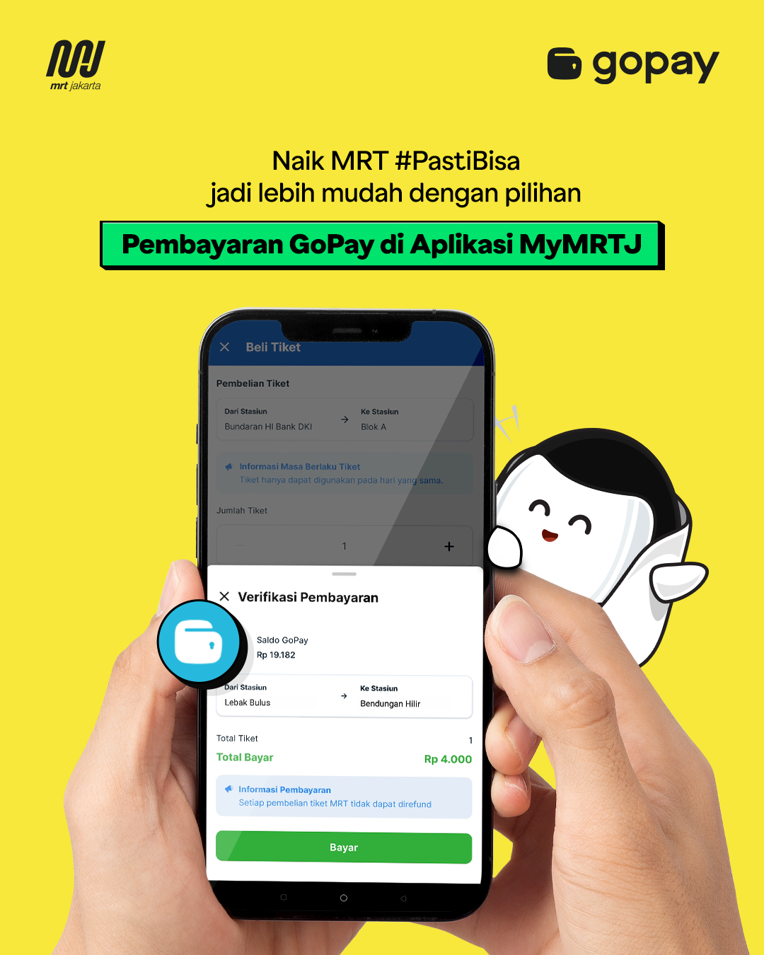 MRT Jakarta Hadirkan Pembayaran Tiket Menggunakan GoPay di MRT Jakarta | MRT Jakarta